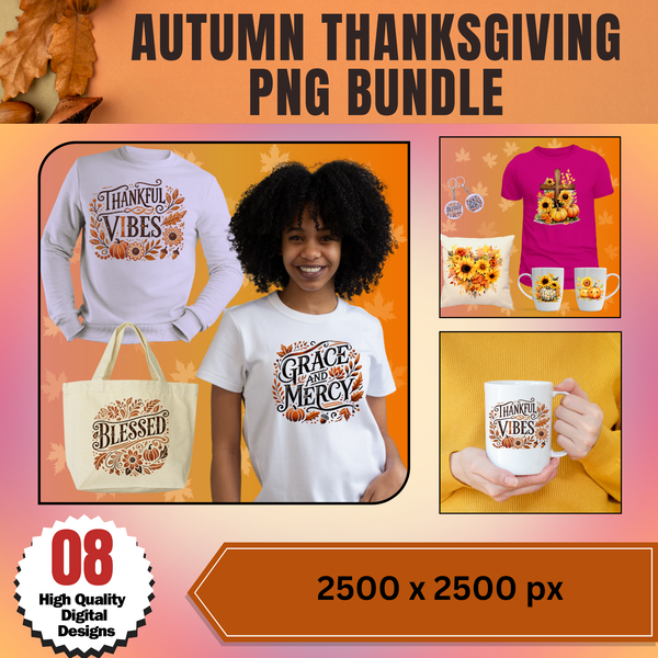 Autumn Thanksgiving Png Bundle – SVG OnDemand