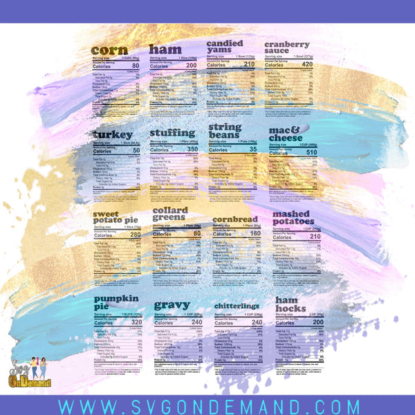 Holiday Nutrition Facts Bundle – SVG OnDemand