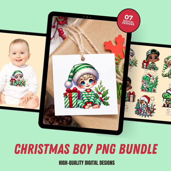 Christmas Boy Png Bundle – SVG OnDemand