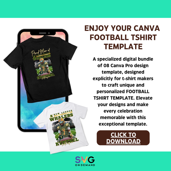 Canva Pro Football Tshirt Template – SVG OnDemand
