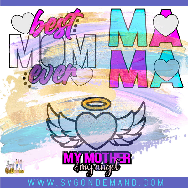 BEST MOM EVER BUNDLE - MOTHER'S DAY PHOTO DESIGN TEMPLATES – SVG OnDemand